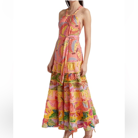 FARM Rio | Dresses | Nwt Farm Rio Mixed Print Tiered Maxi Dress | Poshmark